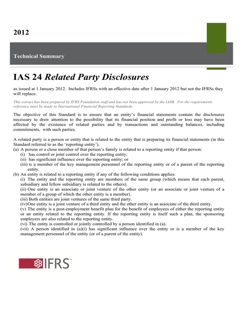 IAS 24 IAS 24