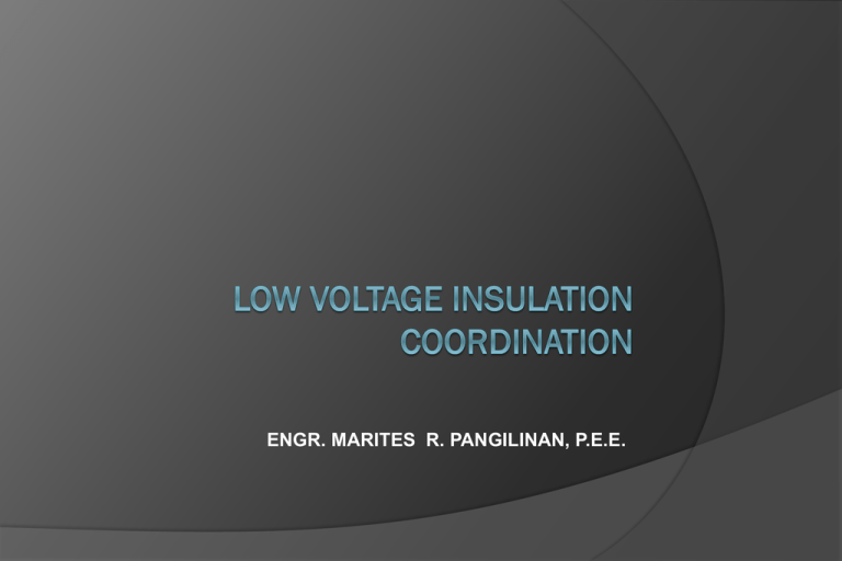 LOW VOLTAGE INSULATION COORDINATION