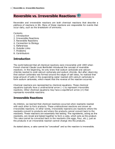 ReversIble and Irreversible Changes
