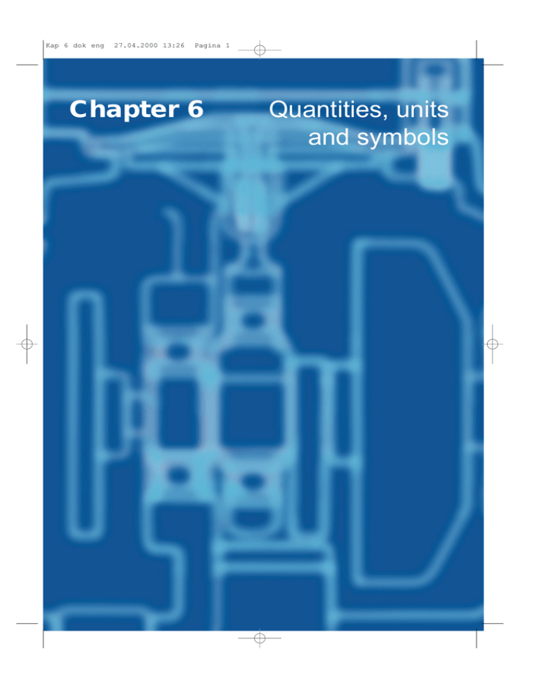 Chapter 6 Quantities, units and symbols
