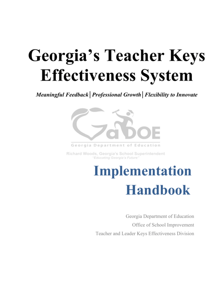 Georgia`s Teacher Keys Effectiveness System
