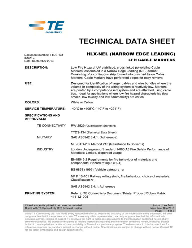 Technical Data Sheet Technical Data Sheet