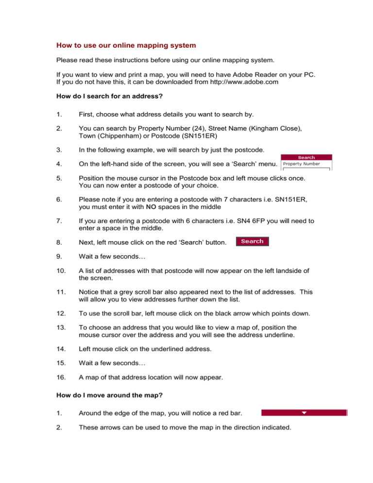 How To Use Our Online Mapping System