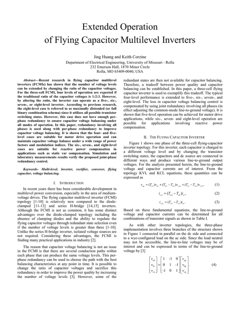 Extended Operation of Flying Capacitor Multilevel