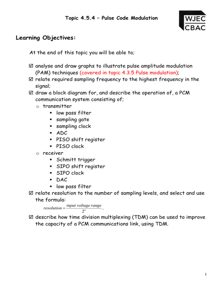 Pulse Code Modulation