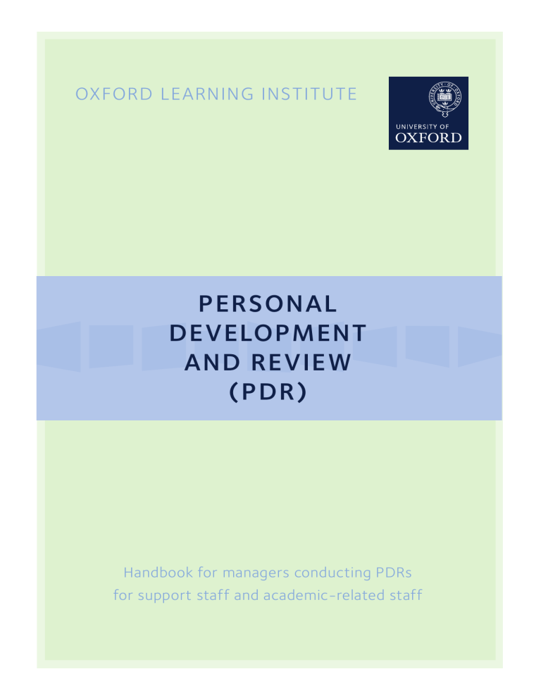  personal development And review pdr 