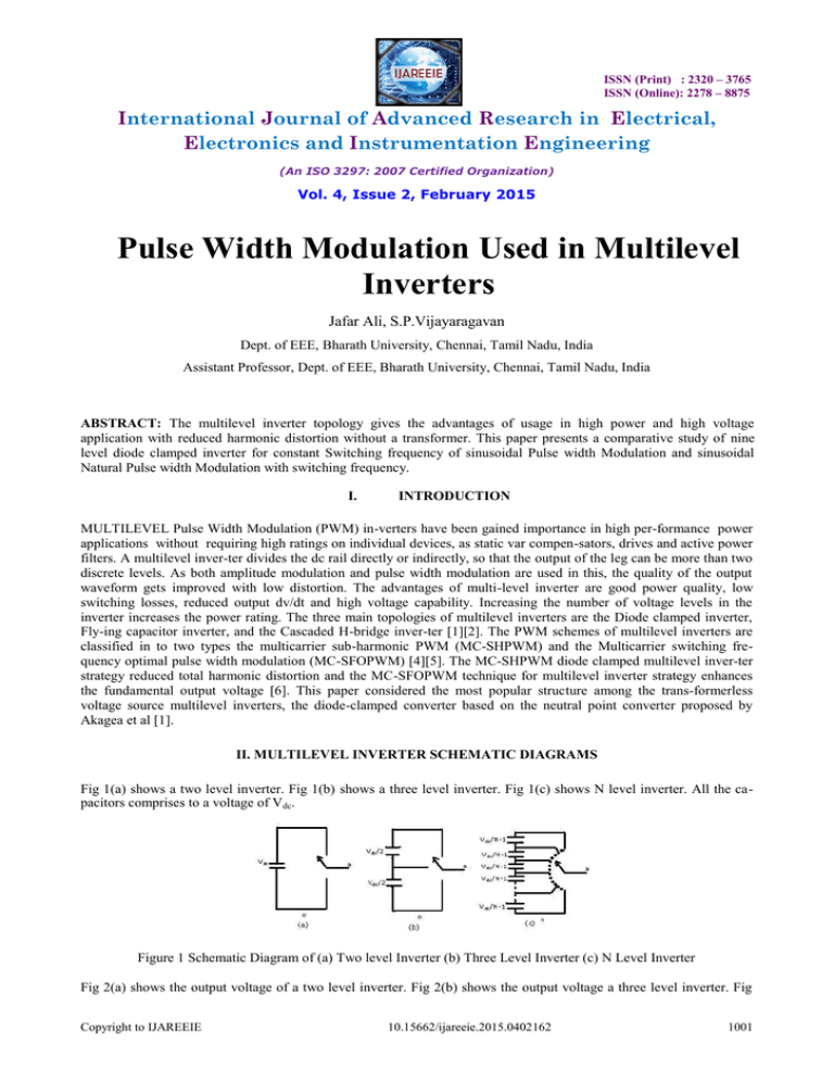 Pulse Width Modulation Used In Multilevel Inverters
