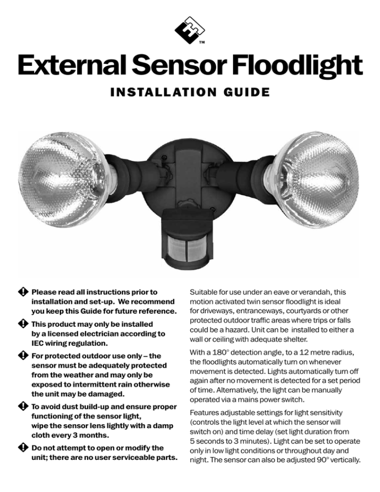 External Sensor Floodlight
