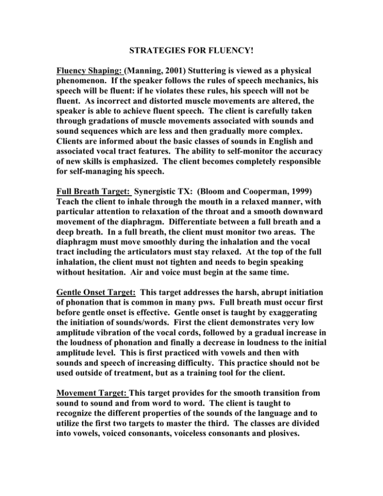 Strategies For Fluency
