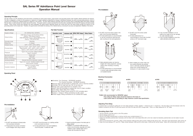 SAL Series Operation Manual