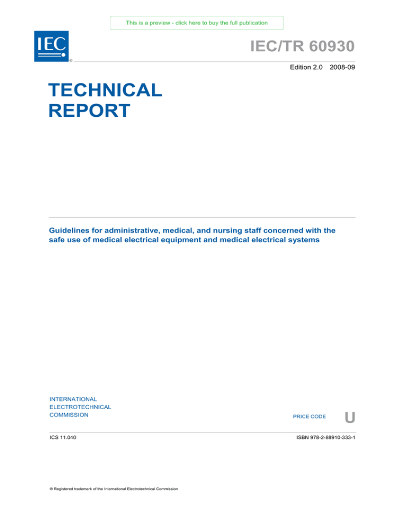 TECHNICAL REPORT - the IEC Webstore