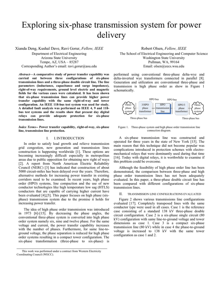 Exploring six-phase transmission system for power delivery