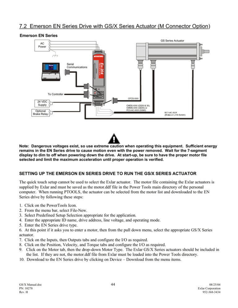 7.2 Emerson EN Series Drive with GS/X Series Actuator (M