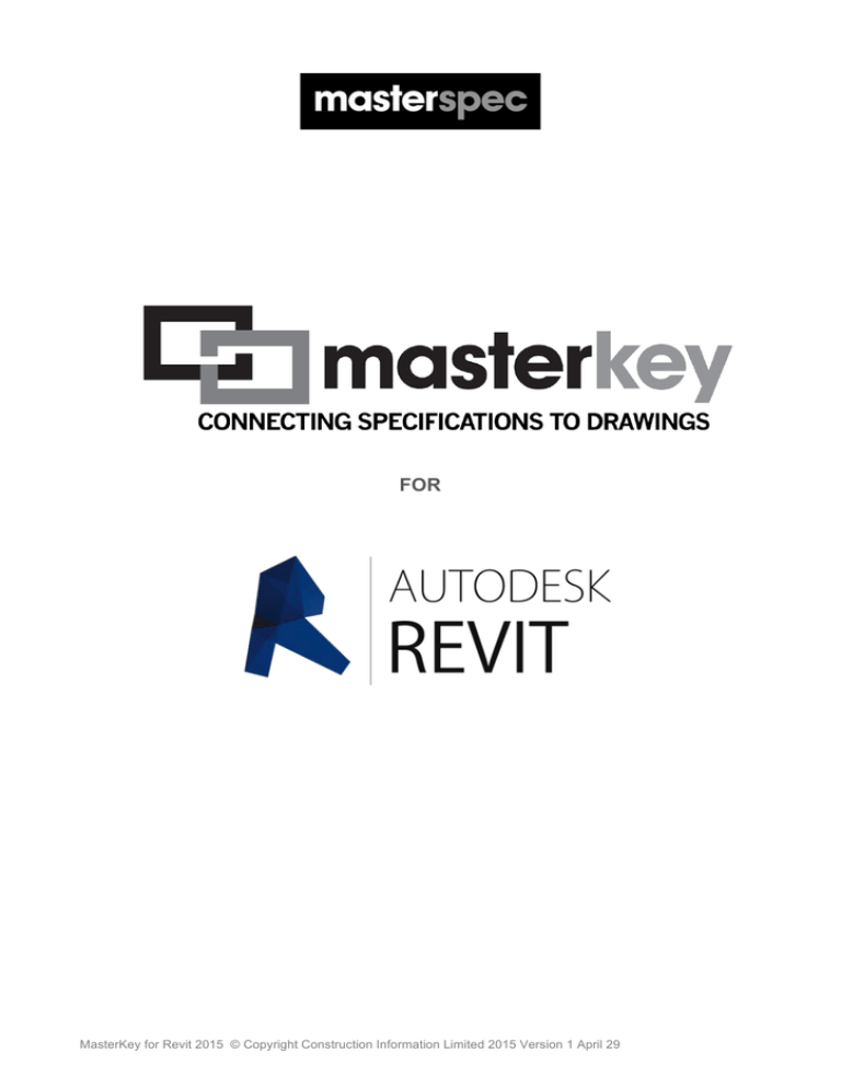 MasterKey For Revit 2015 Copyright Construction