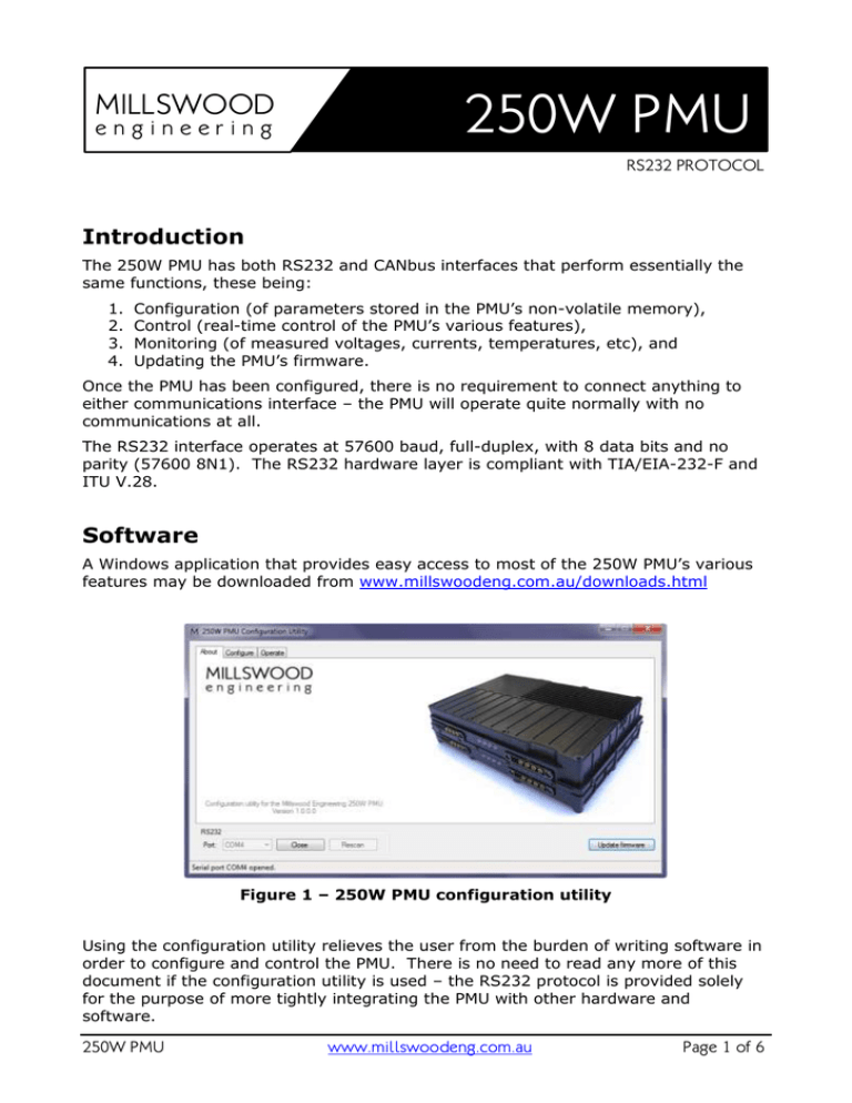 250W PMU - Millswood Engineering