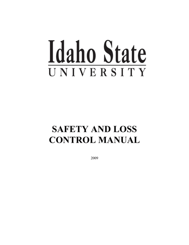 Safety Manual Idaho State University Safety Manual Idaho State University