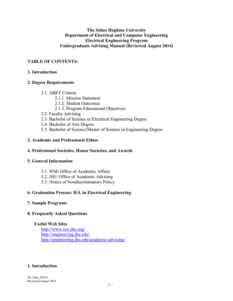 The Johns Hopkins University - Whiting School of Engineering