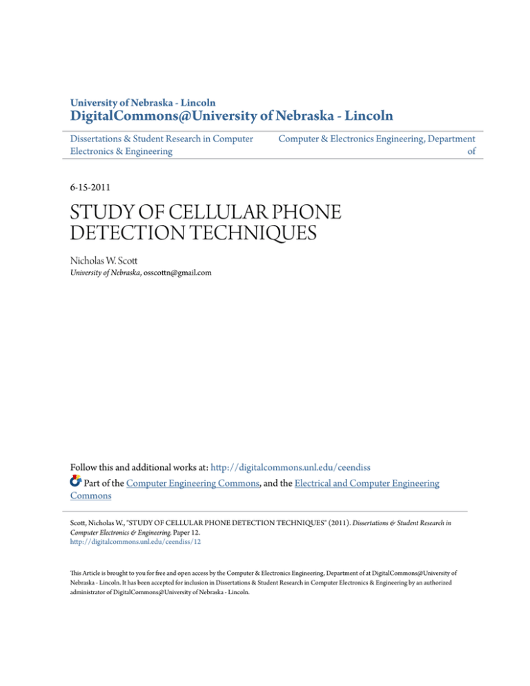 study of cellular phone detection techniques