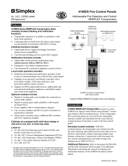4100ES Fire Control Panels