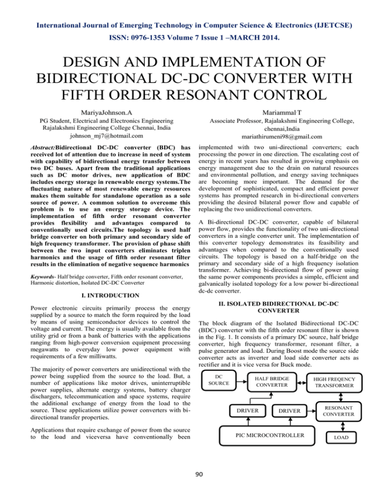 design and implementation of bidirectional dc