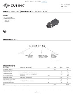 PJ-002BH Datasheet - DC POWER JACK | CUI Inc