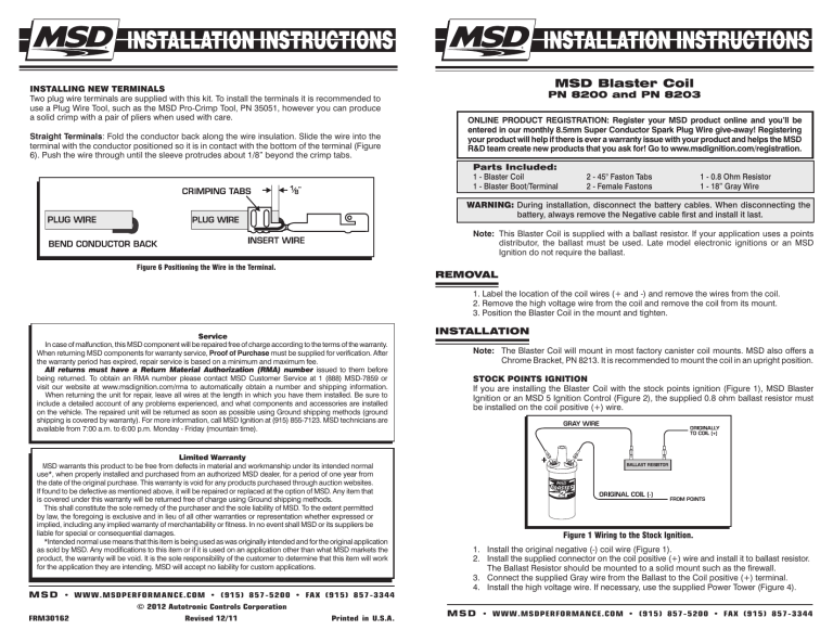MSD Blaster Coil INSTALLING NEW TERMINALS