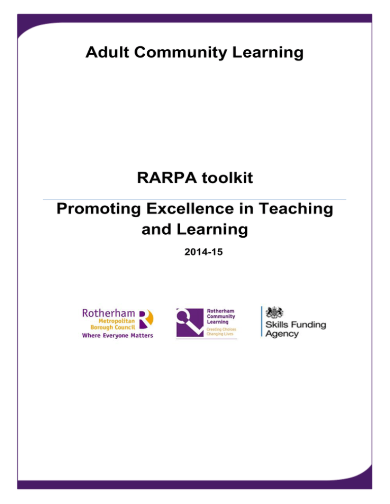 RARPA Toolkit: Adult Community Learning & Assessment