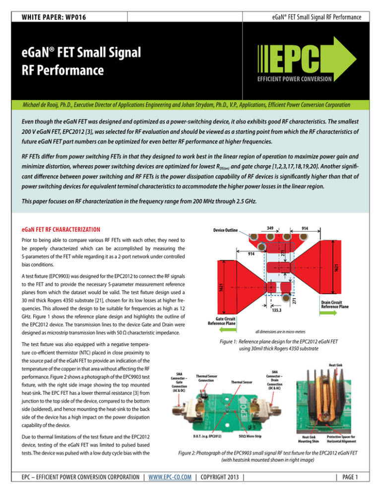 eGaN® FET Small Signal RF Performance
