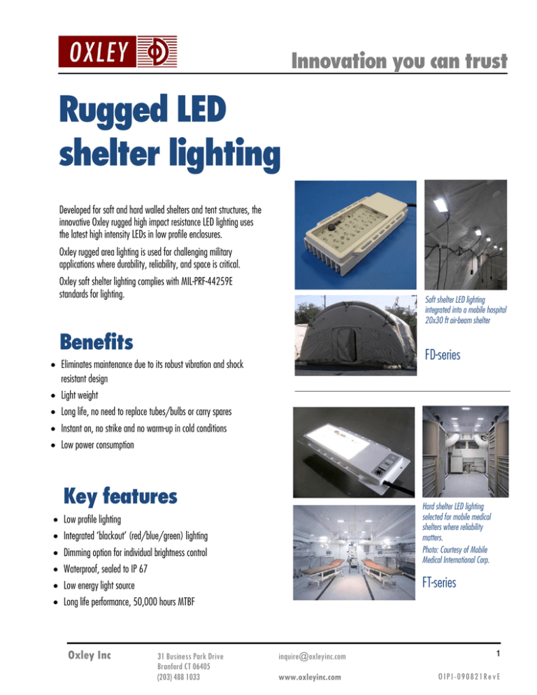 Rugged LED shelter lighting