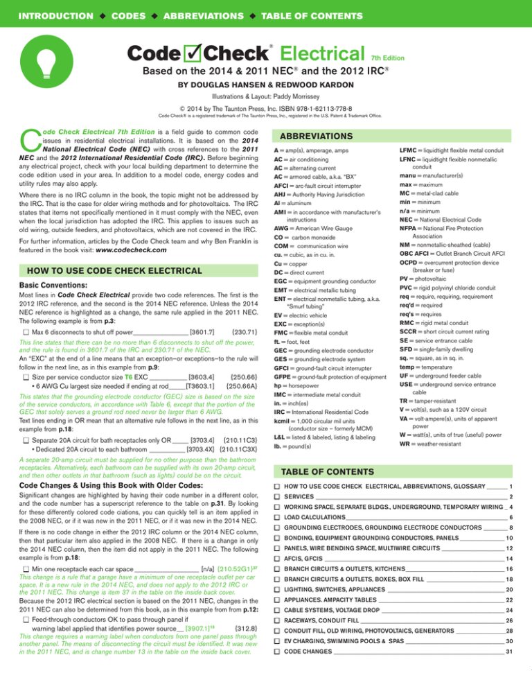Code 3Check® Electrical