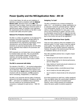 NEC Standard Electrical Load Calculation for Single Family