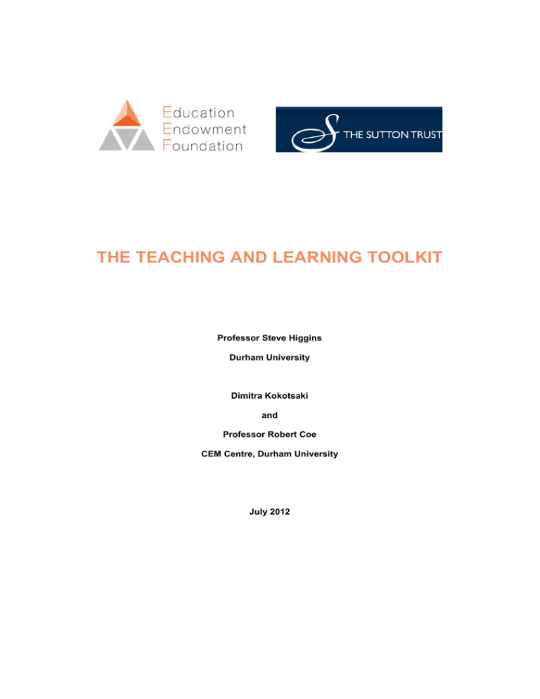 The Teaching And Learning Toolkit