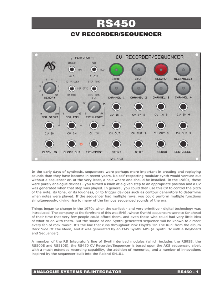 cv recorder/sequencer