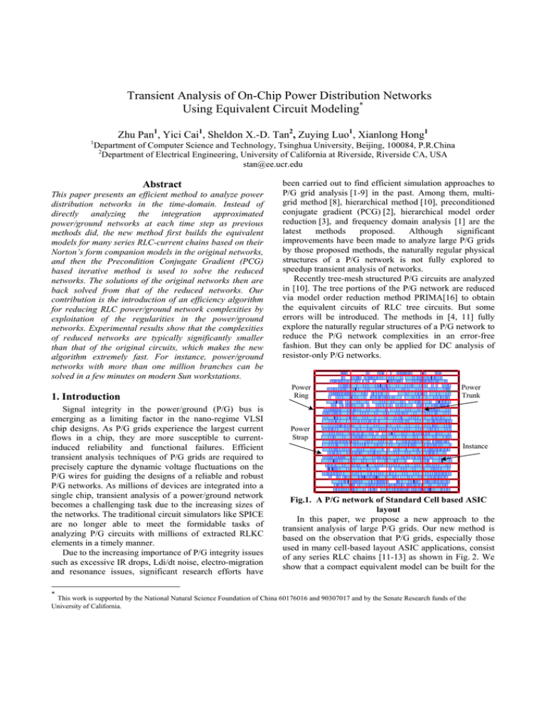 Transient Analysis of On-Chip Power Distribution
