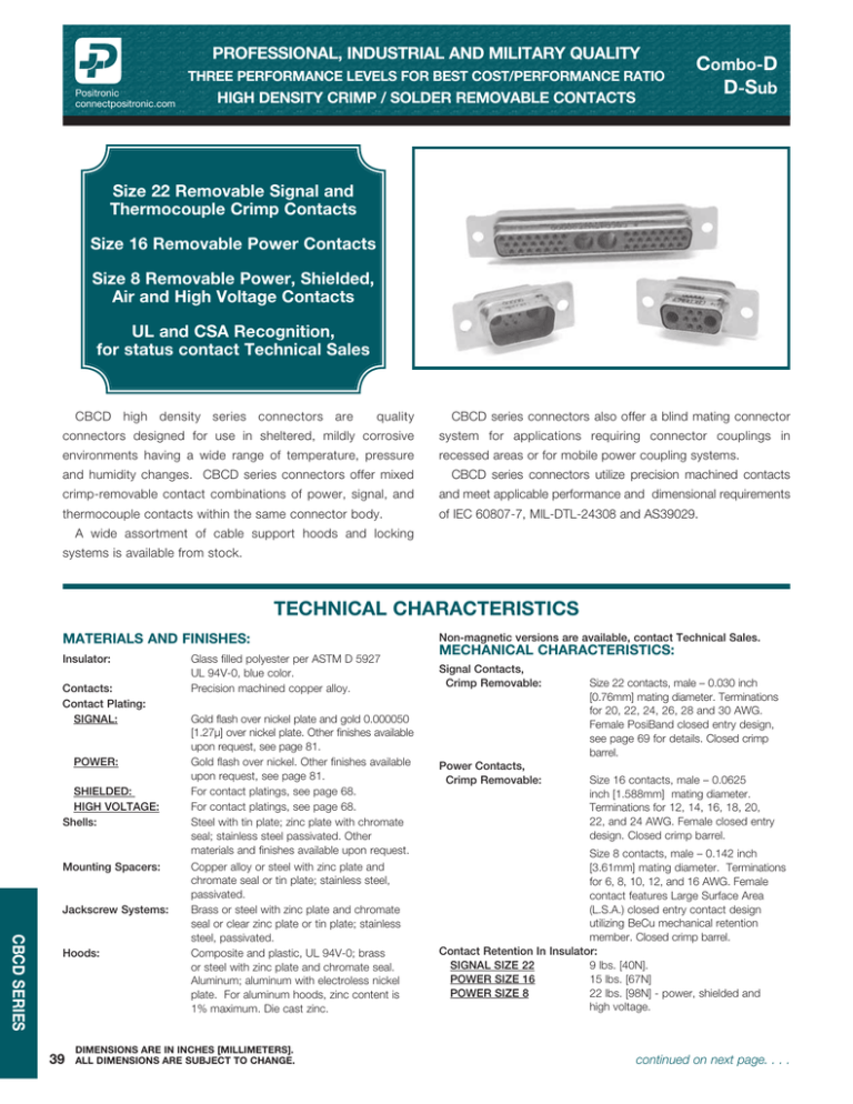 Technical Characteristics