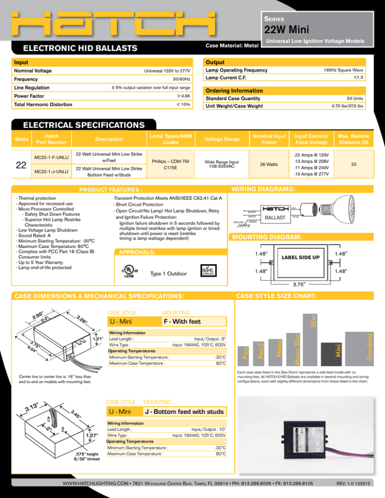 22W Mini - Hatch Lighting
