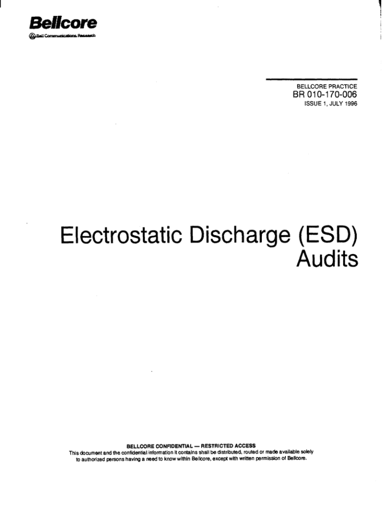 Electrostatic Discharge (ESD) Audits