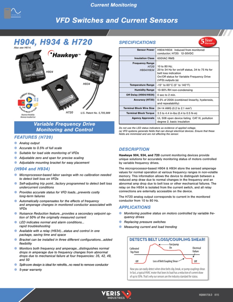 Data Sheet - Veris Industries