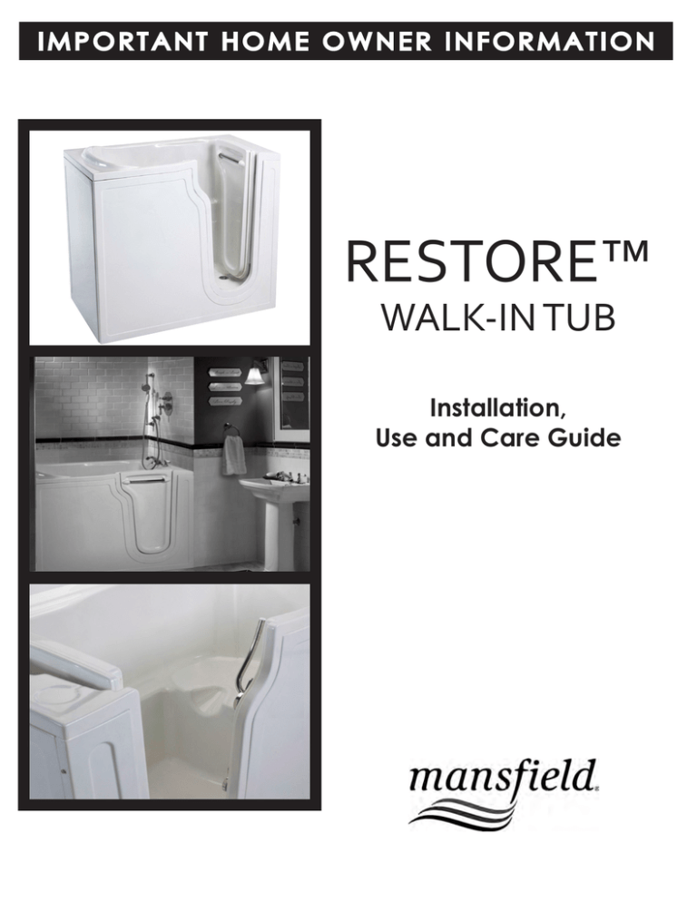 Restore™ Owners Manual