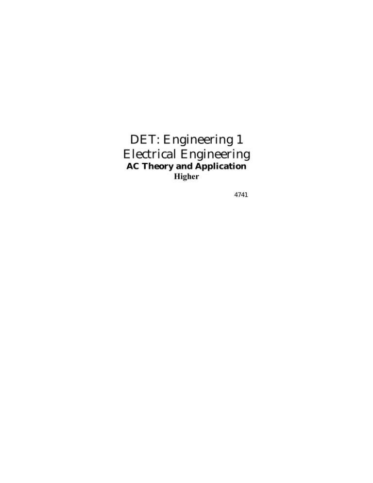 DET: Engineering 1 Electrical Engineering