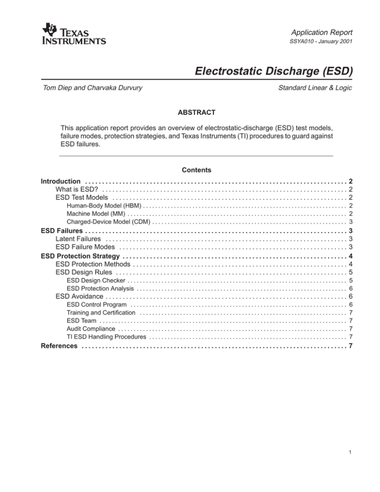 Electrostatic Discharge ESD