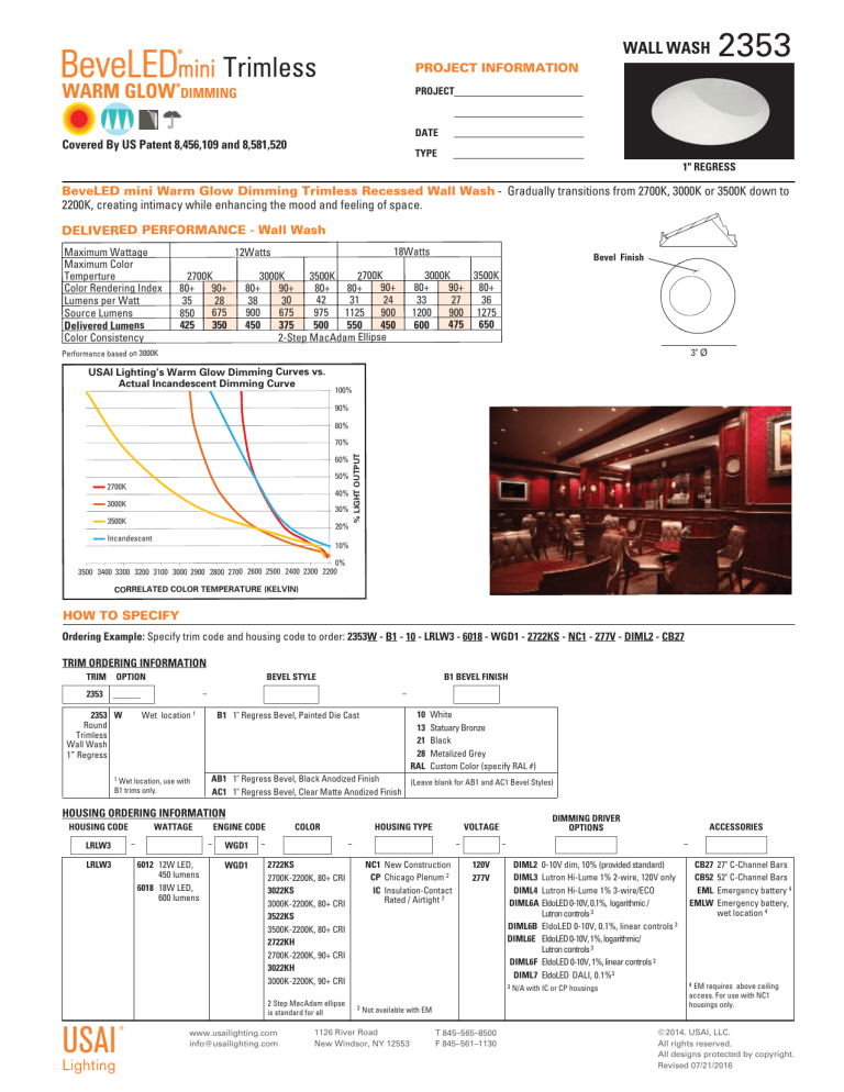 Spec Sheet - USAI Lighting