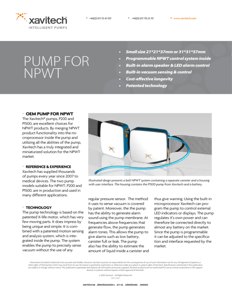 PUMP FOR NPWT