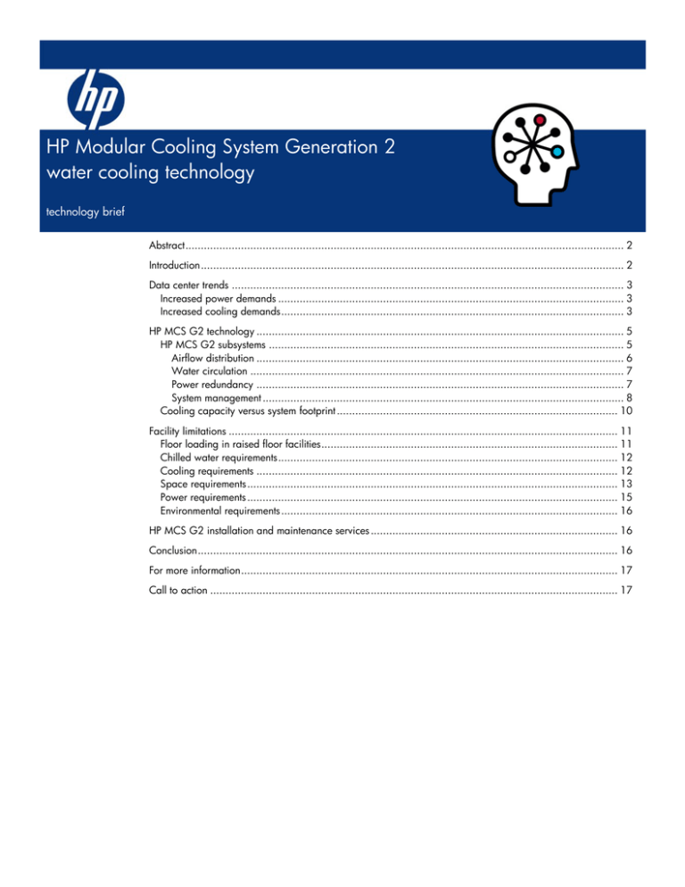 HP Modular Cooling System G2 water cooling technology
