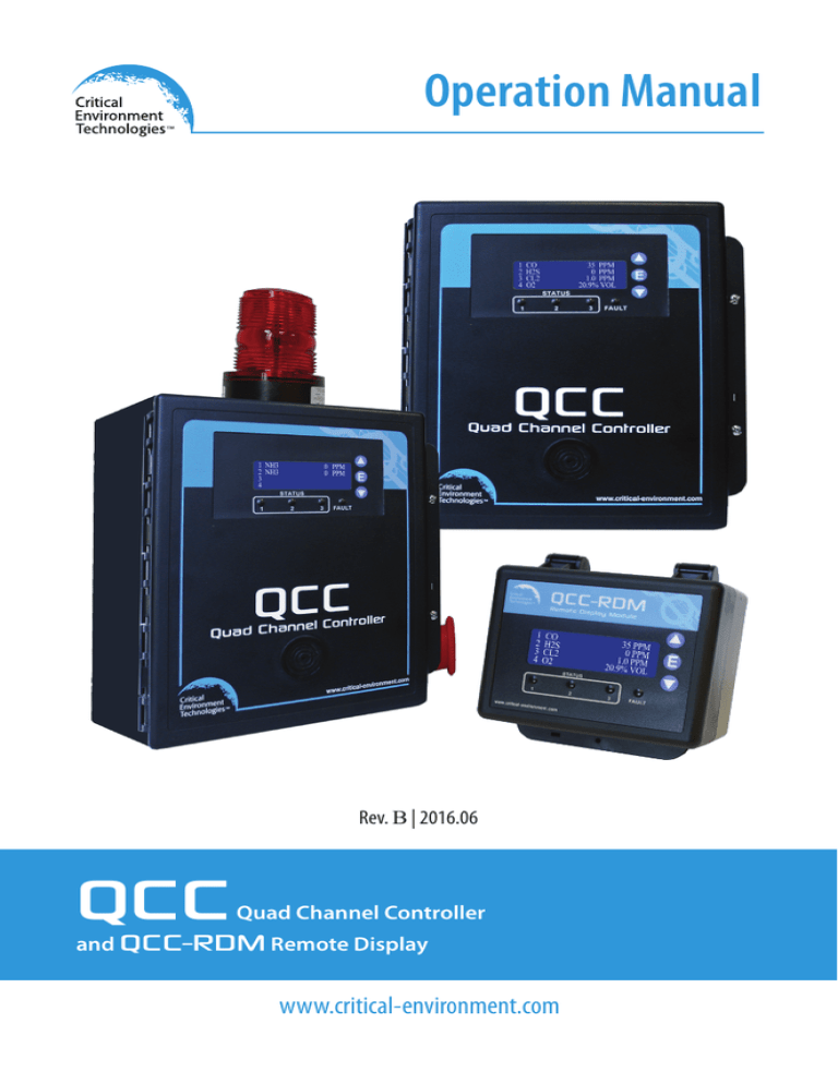 Operation Manual - Critical Environment Technologies