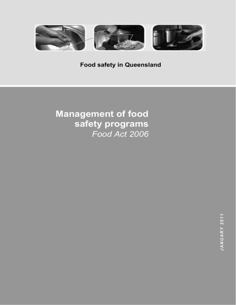 Management of food safety programs