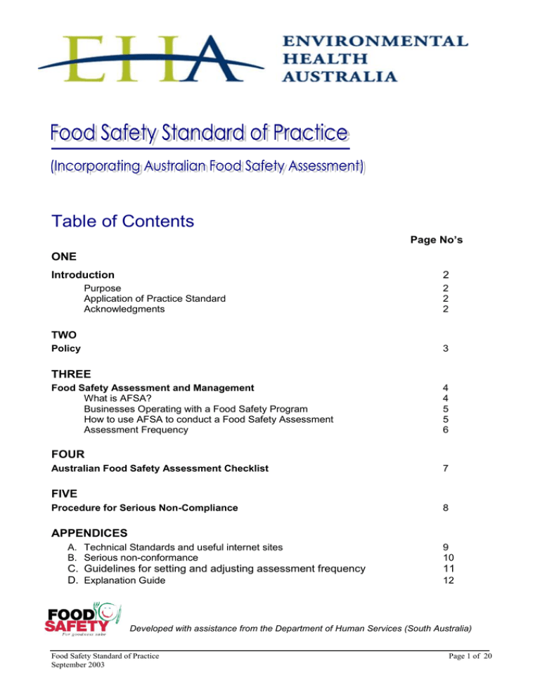 Table Of Contents Environmental Health Australia Table Of Contents Environmental Health Australia