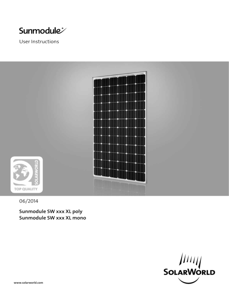 SolarWorld Sunmodule XL install guide