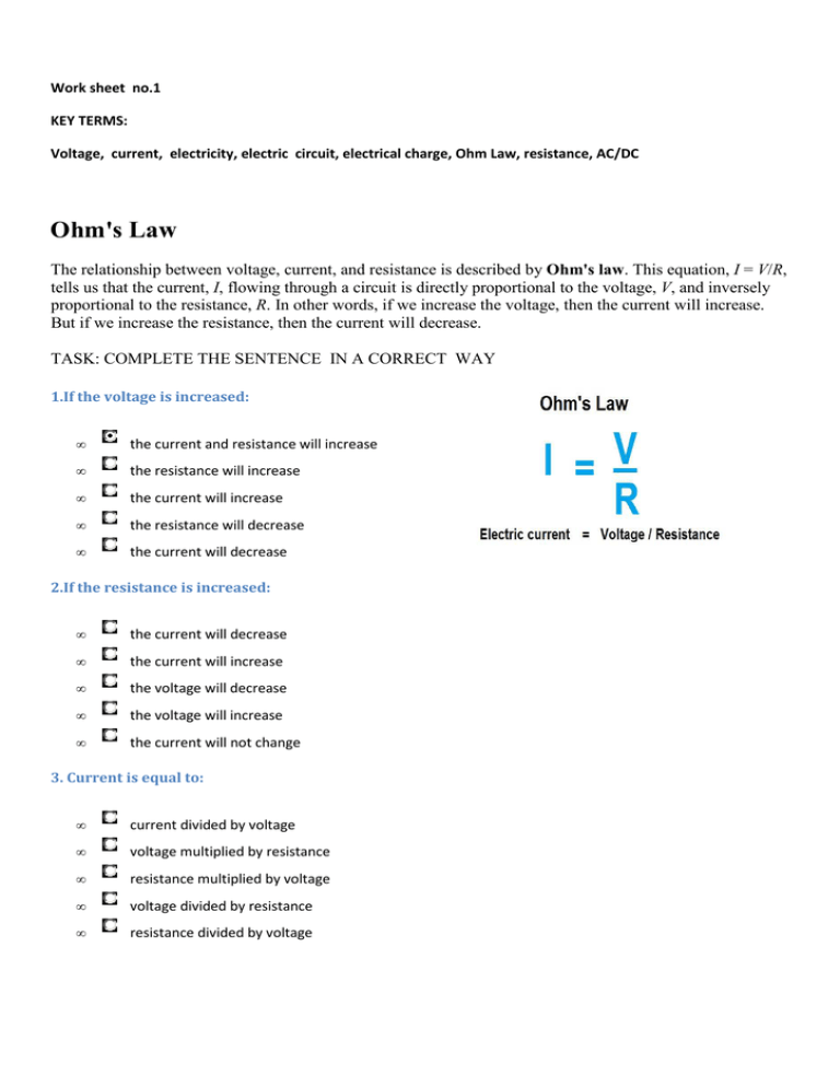 Ohm`s Law