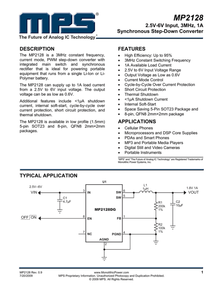 Datasheet - Monolithic Power System